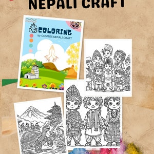Coloring Book From Nepal for Kids, 20 Pages of Amazing Things About ...