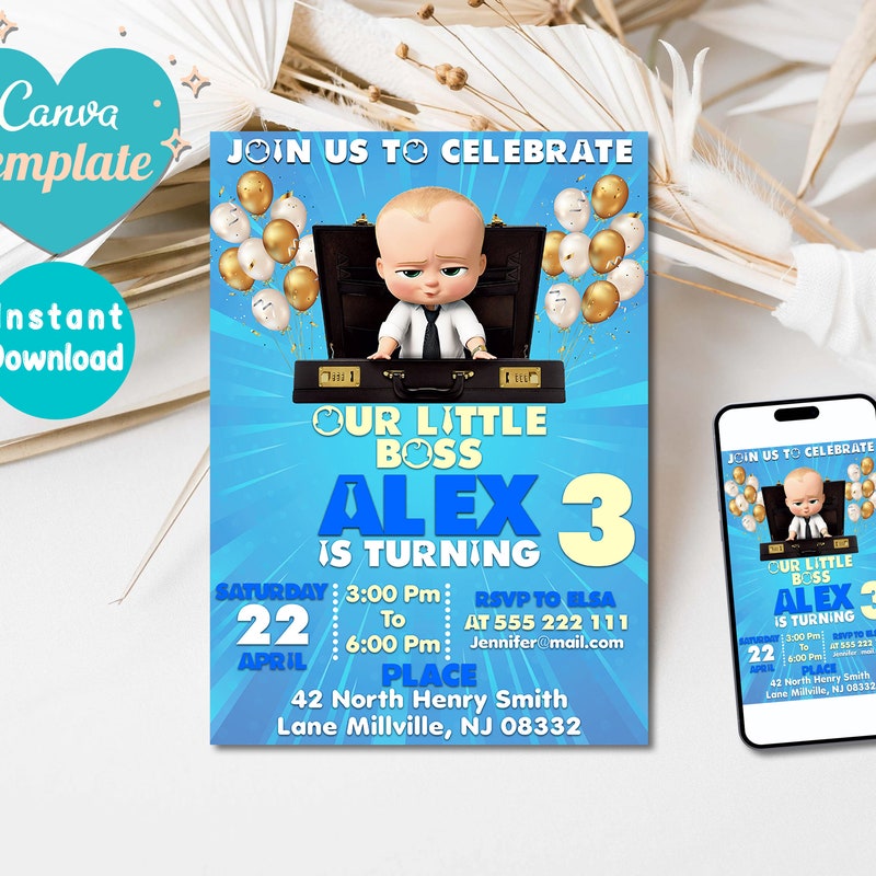Boss Baby Invitation - Etsy
