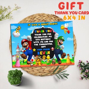 Super Mario Bros Digital Birthday Invitation | Super Mario Brothers ...