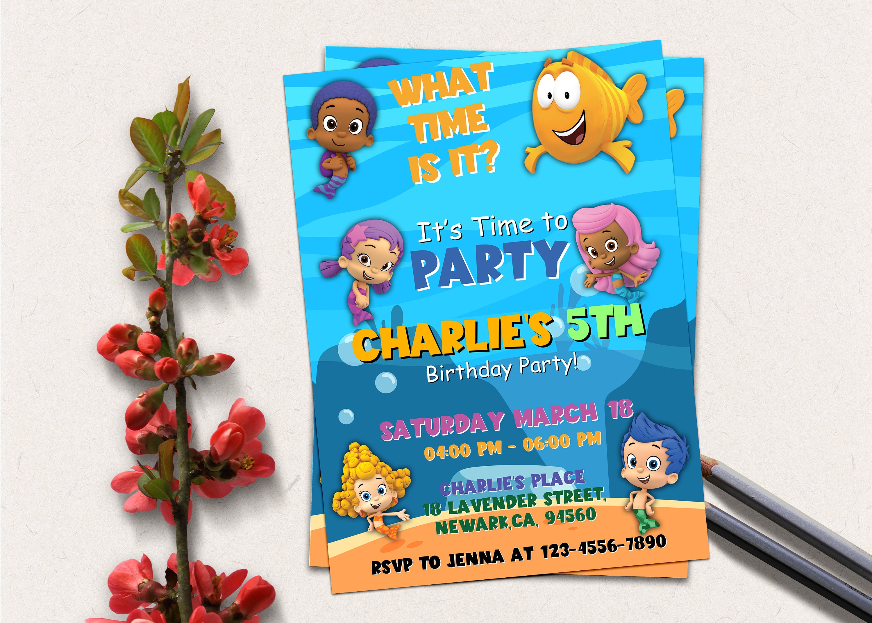 Bubble Guppies Birthday Invitations | Printable Bubble Guppies Party ...