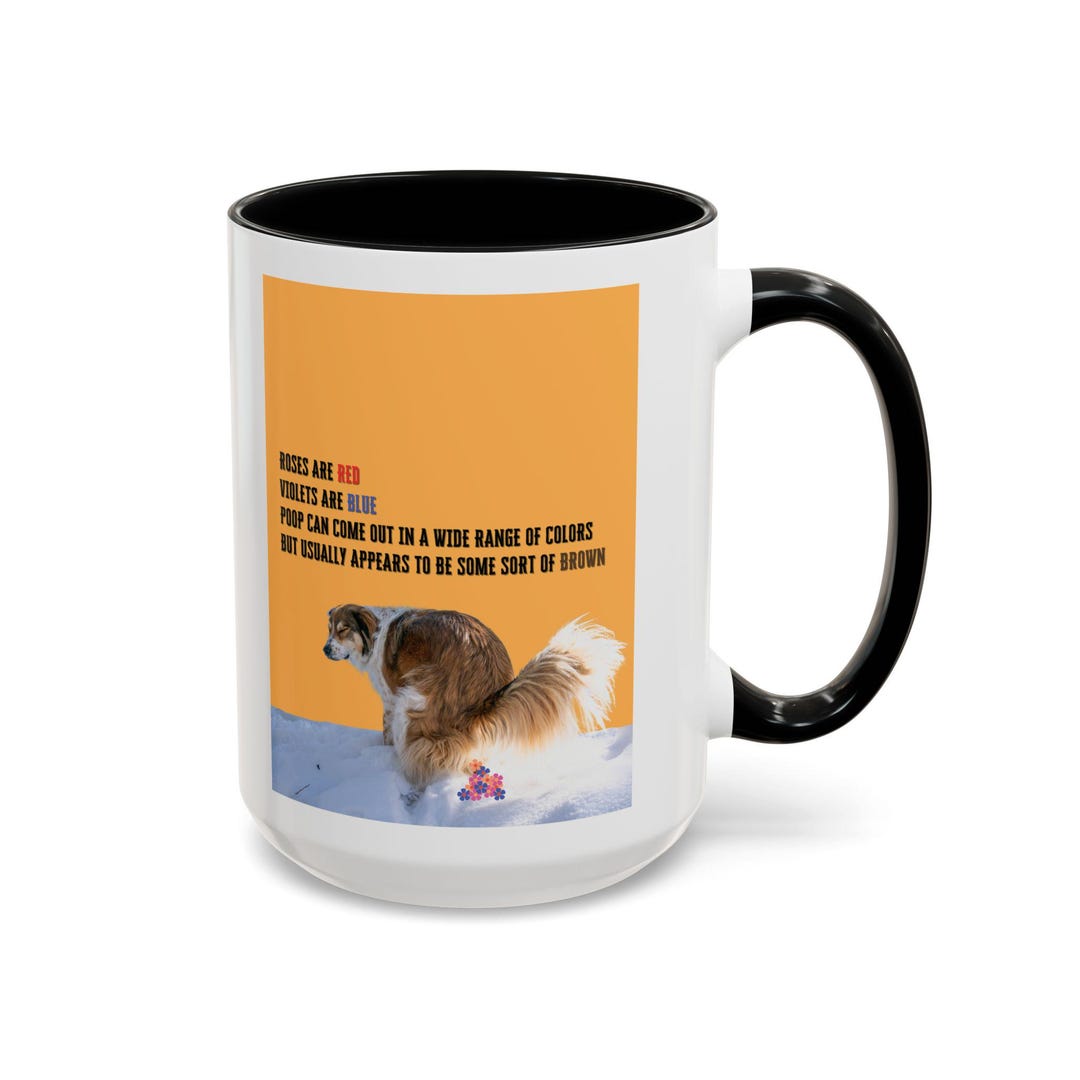 Roses Are Red - Dog Pooping Mug - Etsy