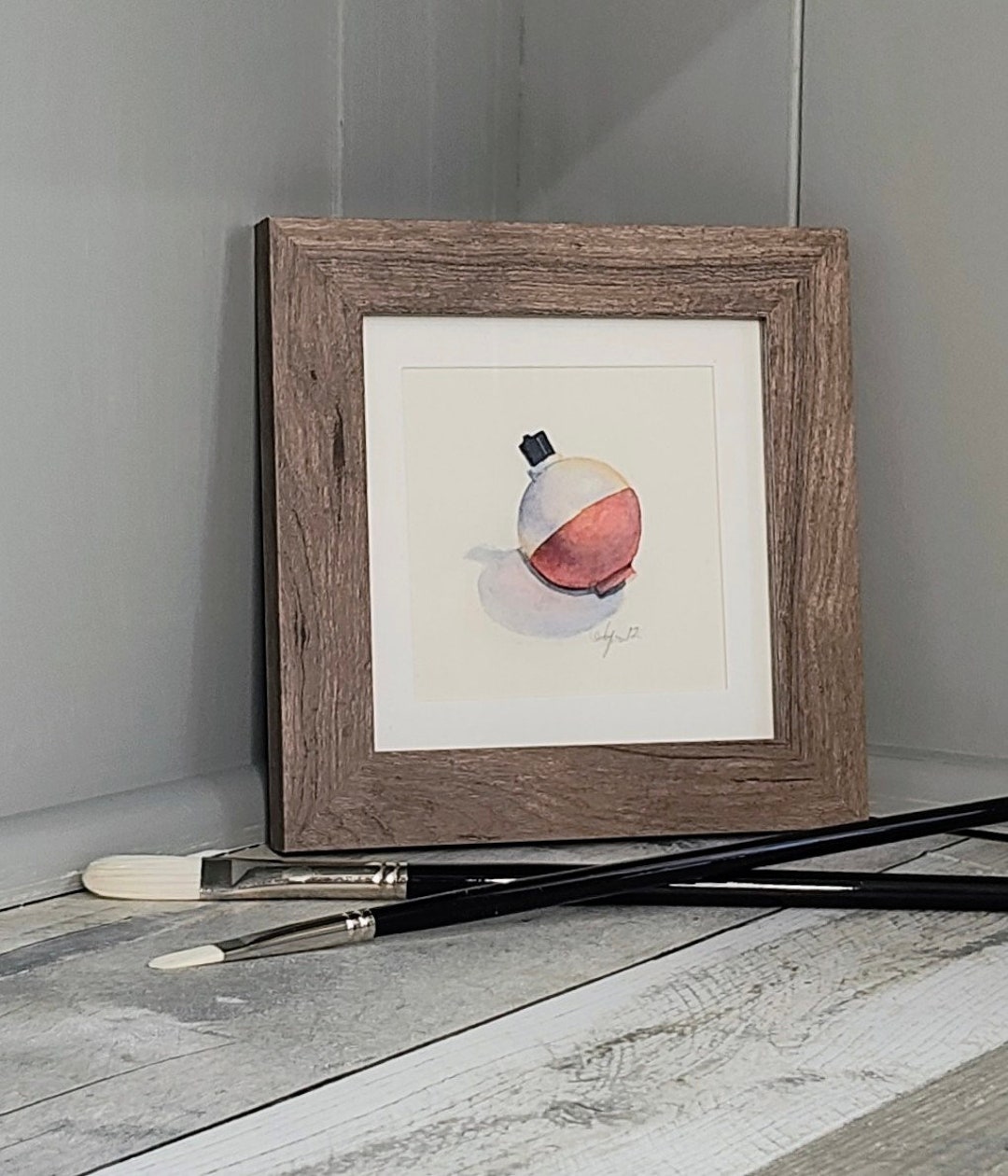 Classic Modern Bobber: Original Framed Watercolor - Etsy