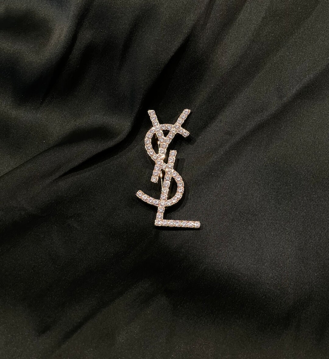 Yves Saint Laurent Brooch With Stones Wonderful Vintage YSL Gold Brooch ...