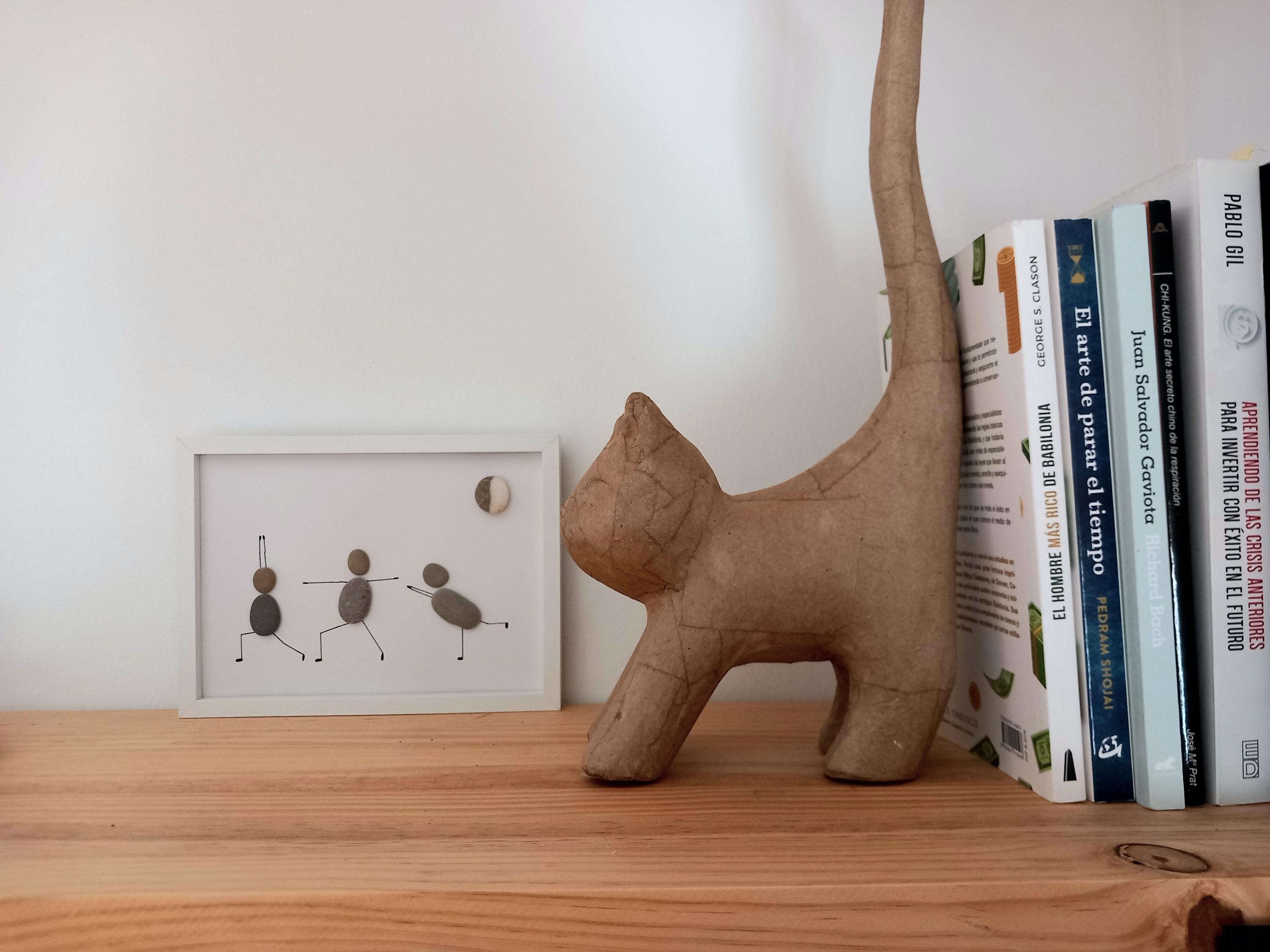 The Three Warrior Poses, Virabhadrasana I, II and III, Handmade Pebble ...