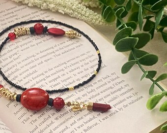 Beaded Bookmark, Book Thong, Book Jewelry, Bookish Gift, Reader Gift ...