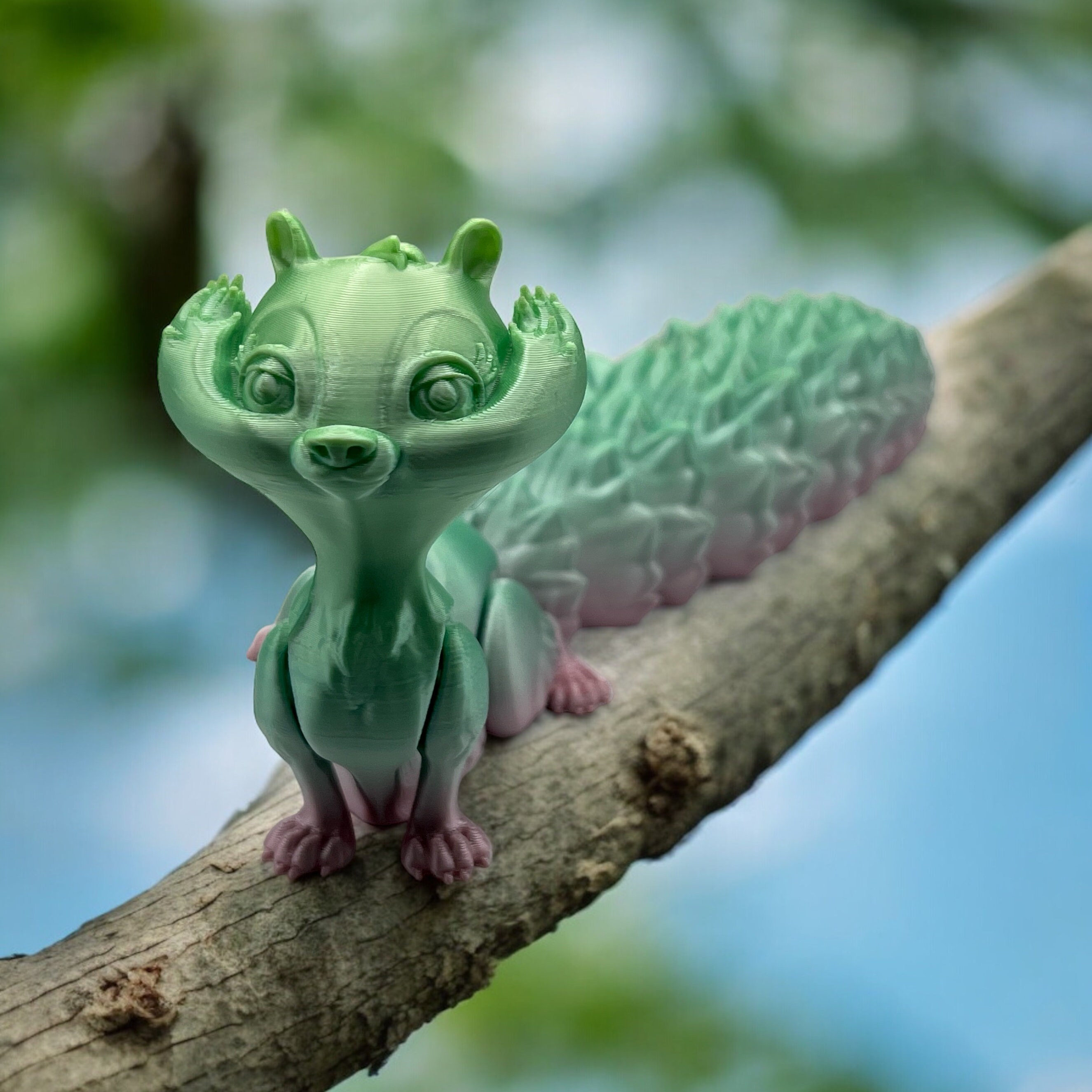 Squirrel Articulating Desk Toy | Multi Color & Rainbow Silk | Squirrel ...