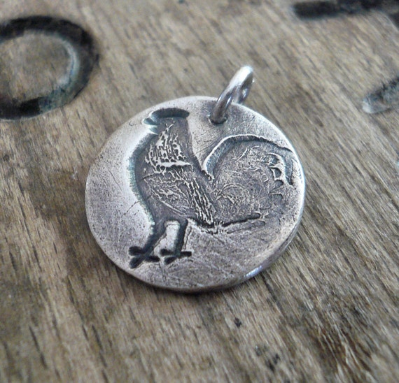 Good Morning Pendant Handmade. Oxidized Fine Silver. Design - Etsy