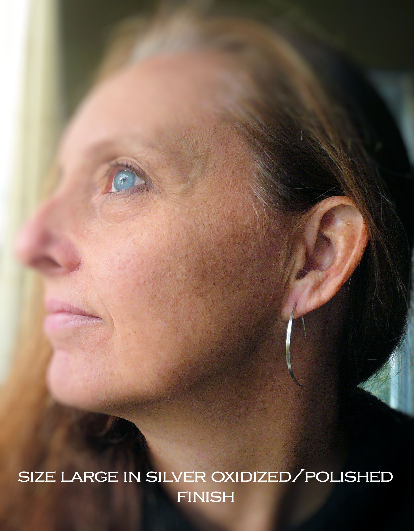 Allure Open Hoops in Silver - Handmade in Sterling Silver. LIGHT WEIGHT ...