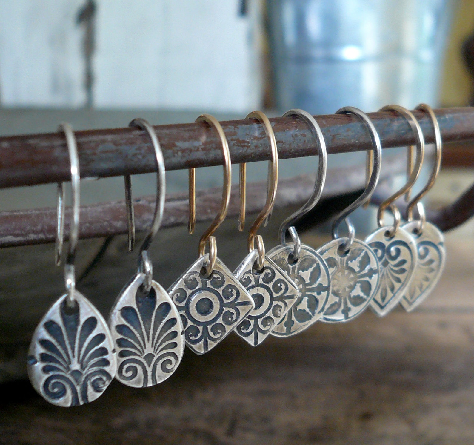French Quarter Necklace -diamond - Oxidized Fine and Sterling Silver or ...