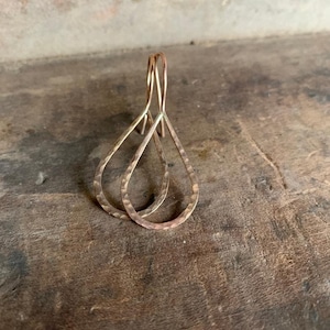 Lissome Earrings Medium in 14 Kt Goldfill- Handmade. Hand Forged ...