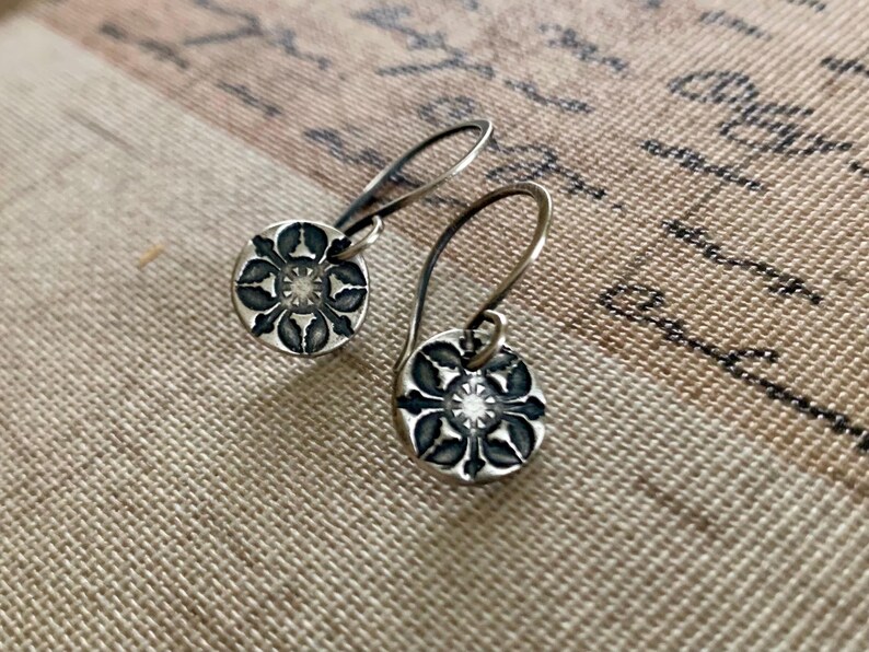 French Quarter Earrings - Round - Oxidized Fine & Sterling Silver ...