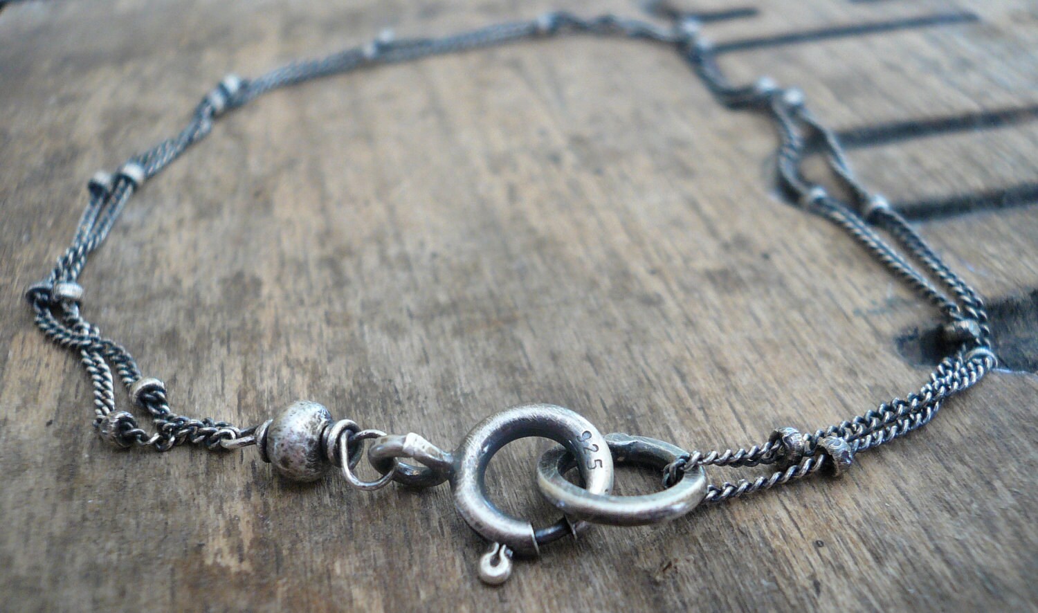 Bracelet Design Your Own Series - 2 Strand Oxidized Sterling Silver ...