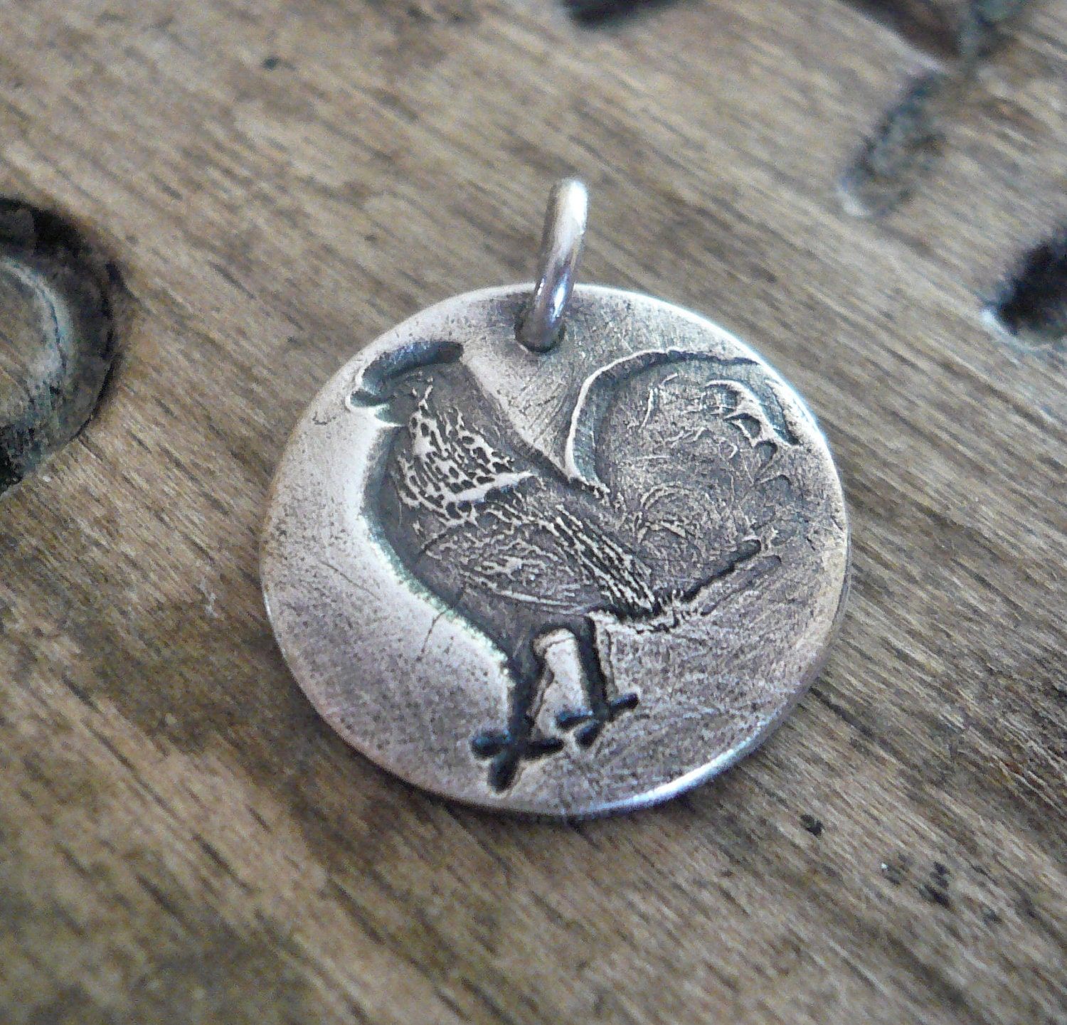 Good Morning Pendant- Handmade. Oxidized Fine Silver. Design Your Own ...