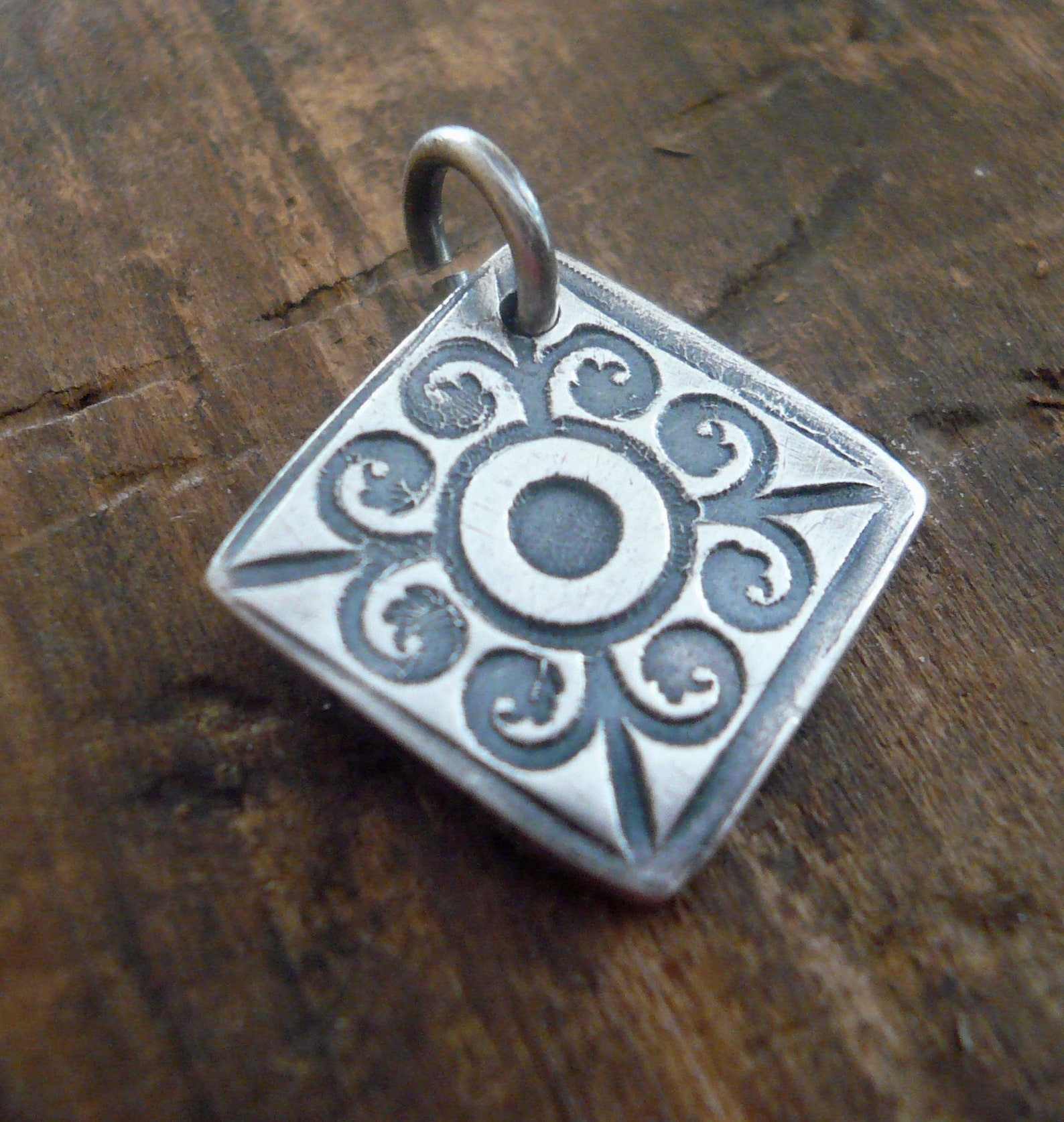 French Quarter Pendant- Handmade. Oxidized Fine Silver. Design Your Own ...
