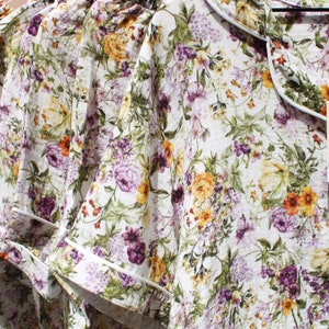 Woman Handmade Summer Pure Cotton Floral Pajamas Sets/ladies Floral ...