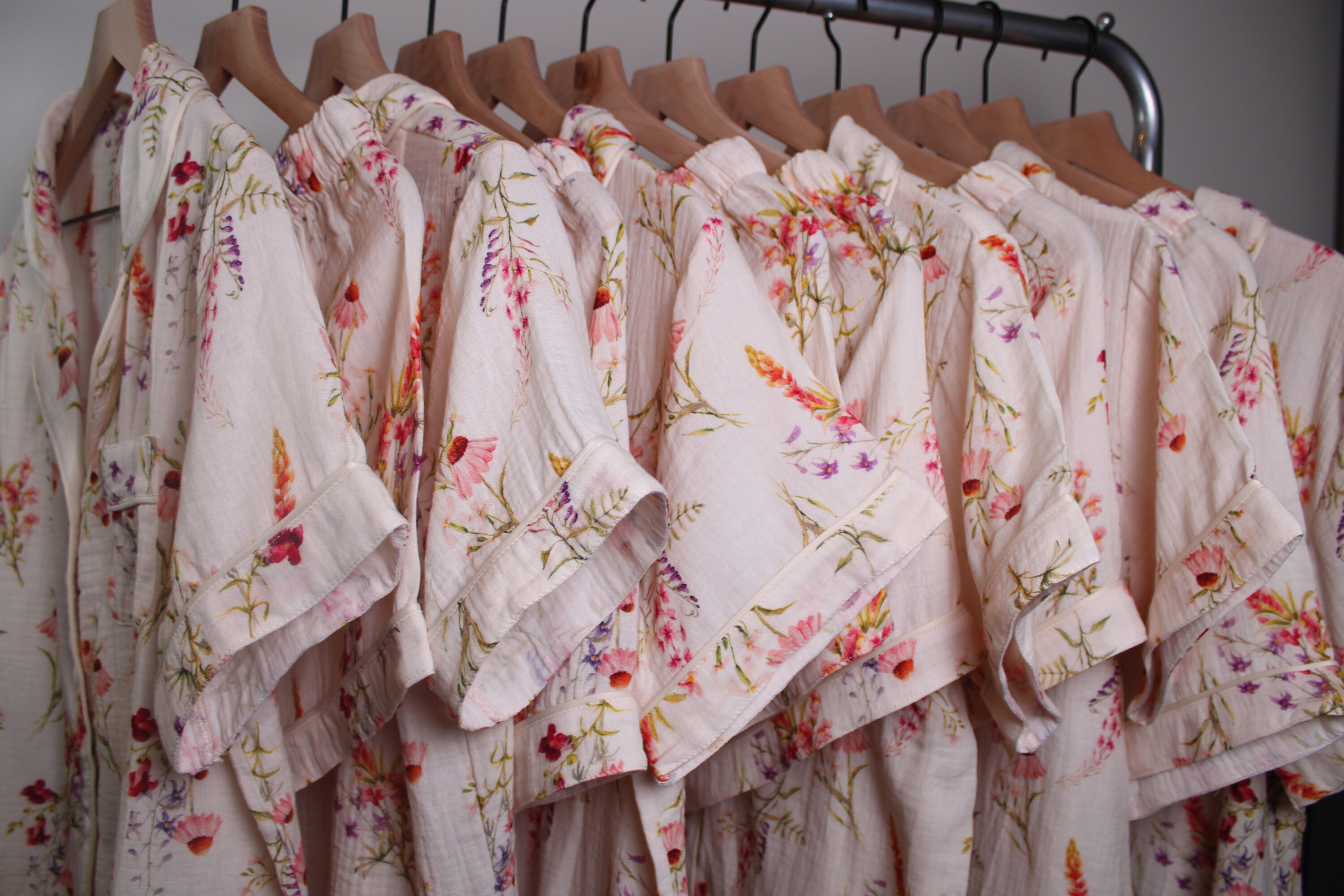 Woman Handmade Summer Pure Cotton Floral Pajamas Sets/ladies Floral ...