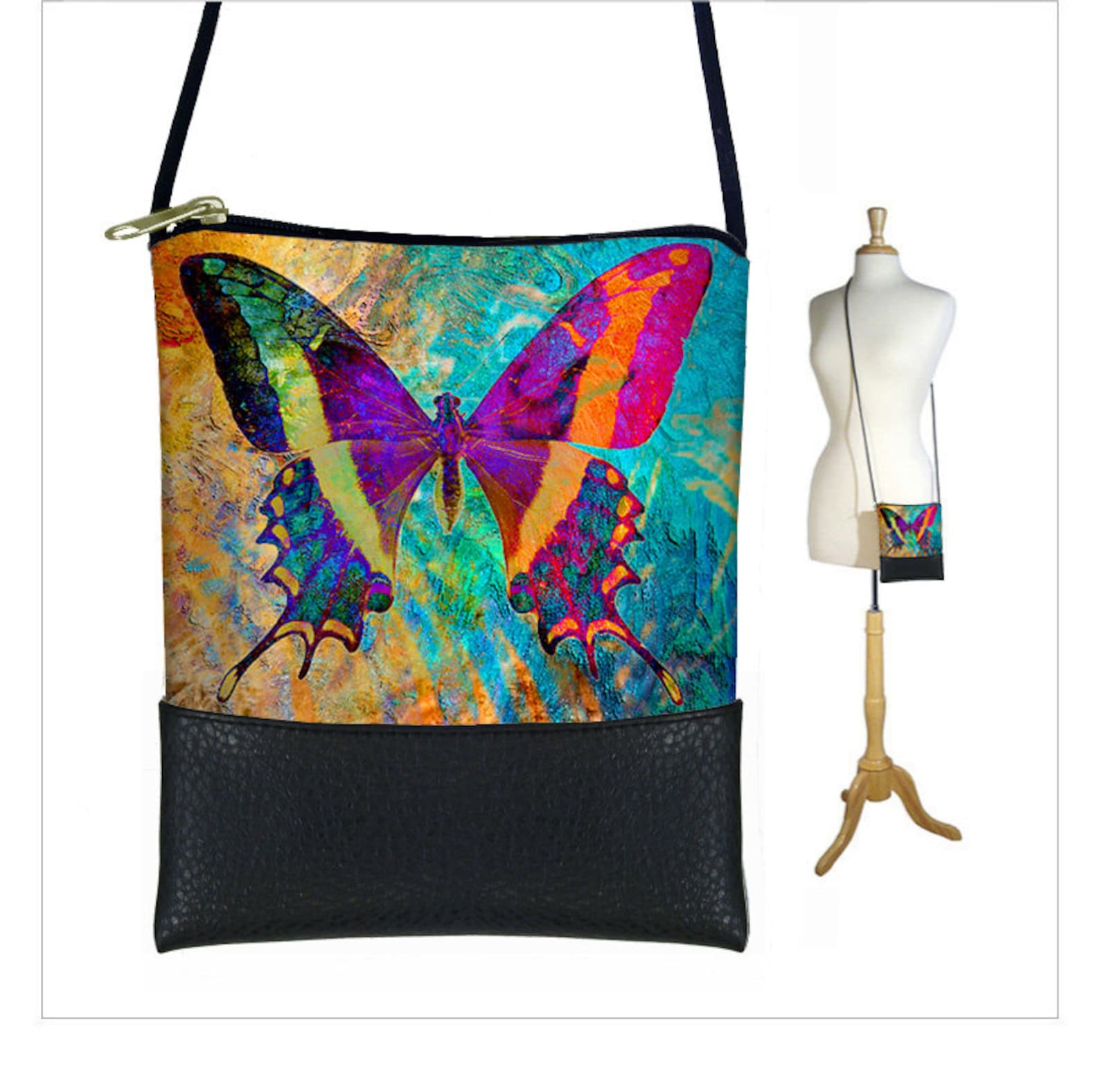 Butterfly Cross Body Bag Boho Sling Bag Cell Phone Purse Small Shoulder ...