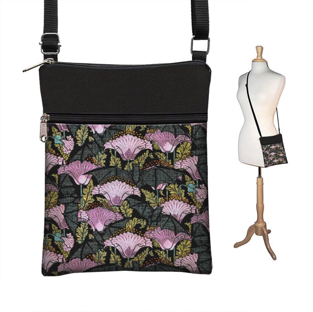 Art Nouveau Bats Small Crossbody Bags for Women Verneuil Floral Cross ...