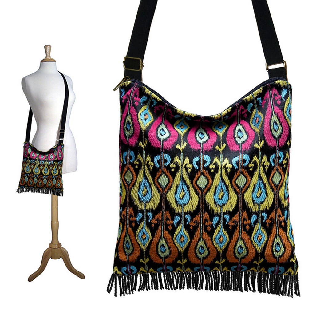 Bohemian Purse Gypsy Fringe Bag Slouch Hobo Bag Boho Hippie Purse ...