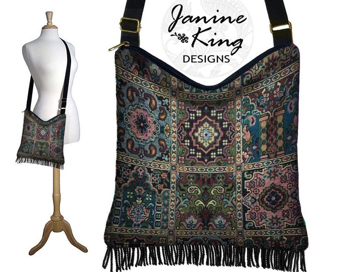 Boho Tapestry Bag Bohemian Gypsy Fringe Purse Cross Body | Etsy