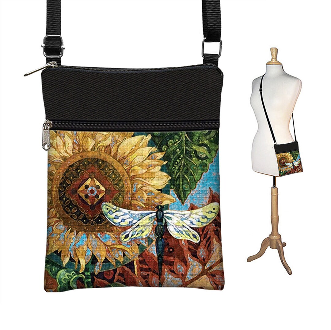 Small Crossbody Bags for Women Dragonfly Gifts Fabric Handbags ...