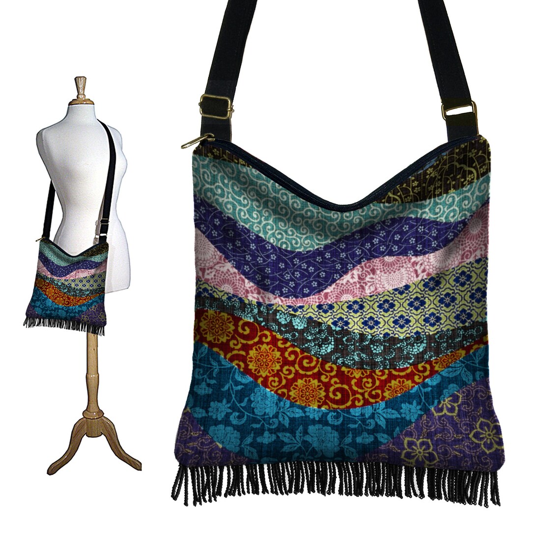 Bohemian Hippie Bag Hobo Purse Crossbody Bag Gyspy Bag - Etsy