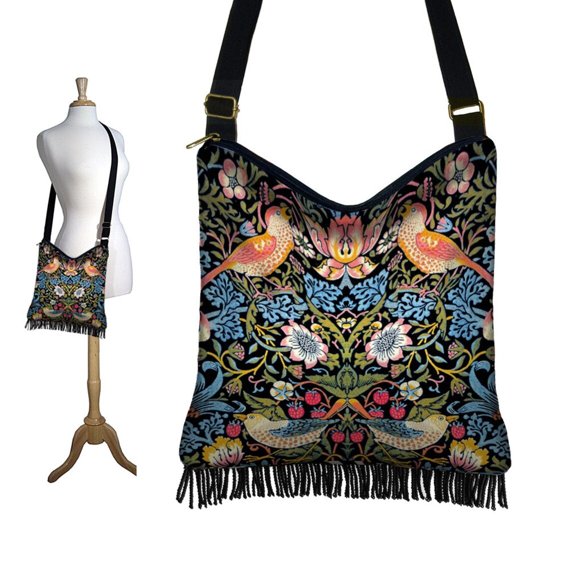 Hippie Bag Hobo Purse Crossbody Slouch Bag Gyspy Boho Fringe - Etsy