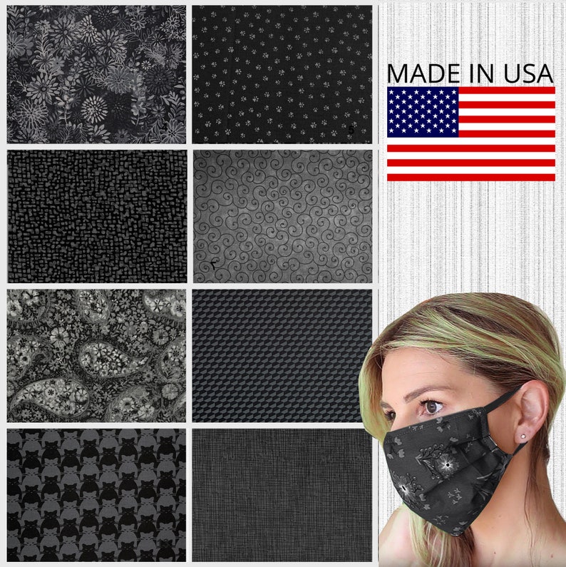 Choice of 24 Fabrics Cotton Face Mask Washable USA Made - Etsy