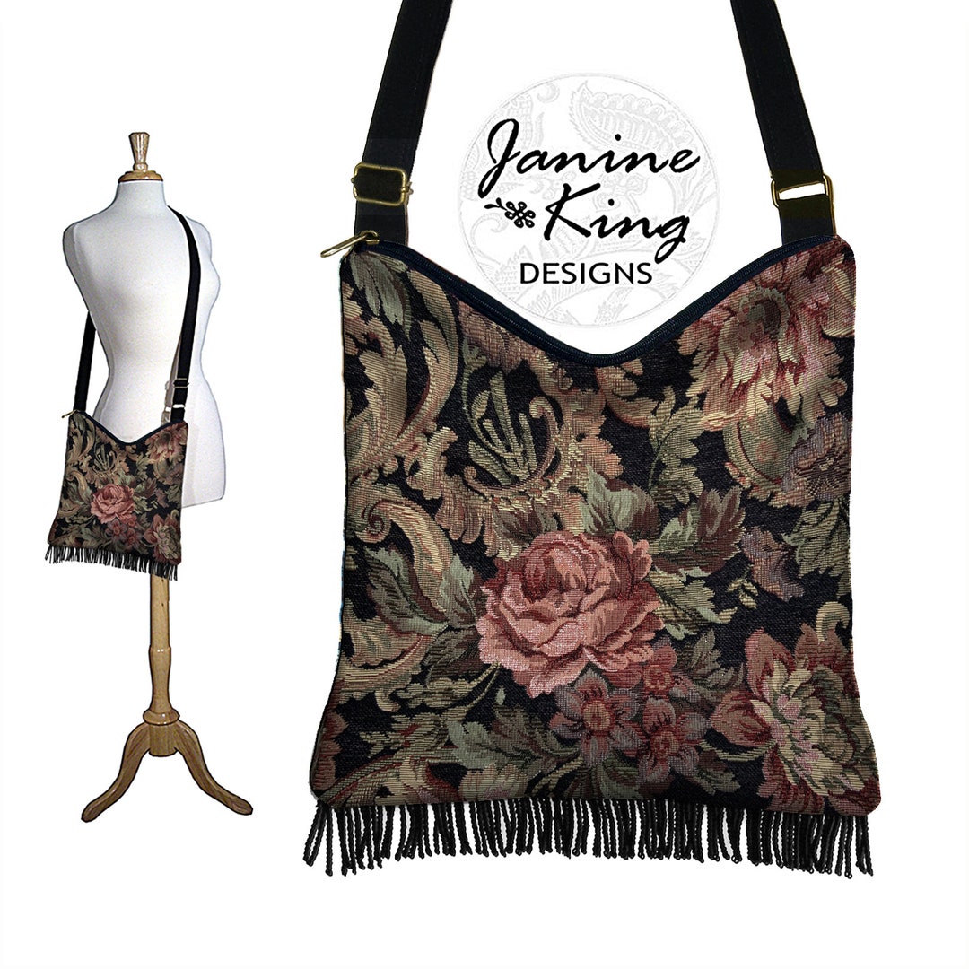Victorian Rose Tapestry Bag Crossbody Hobo Bag Sling Bag Hippie Bag ...