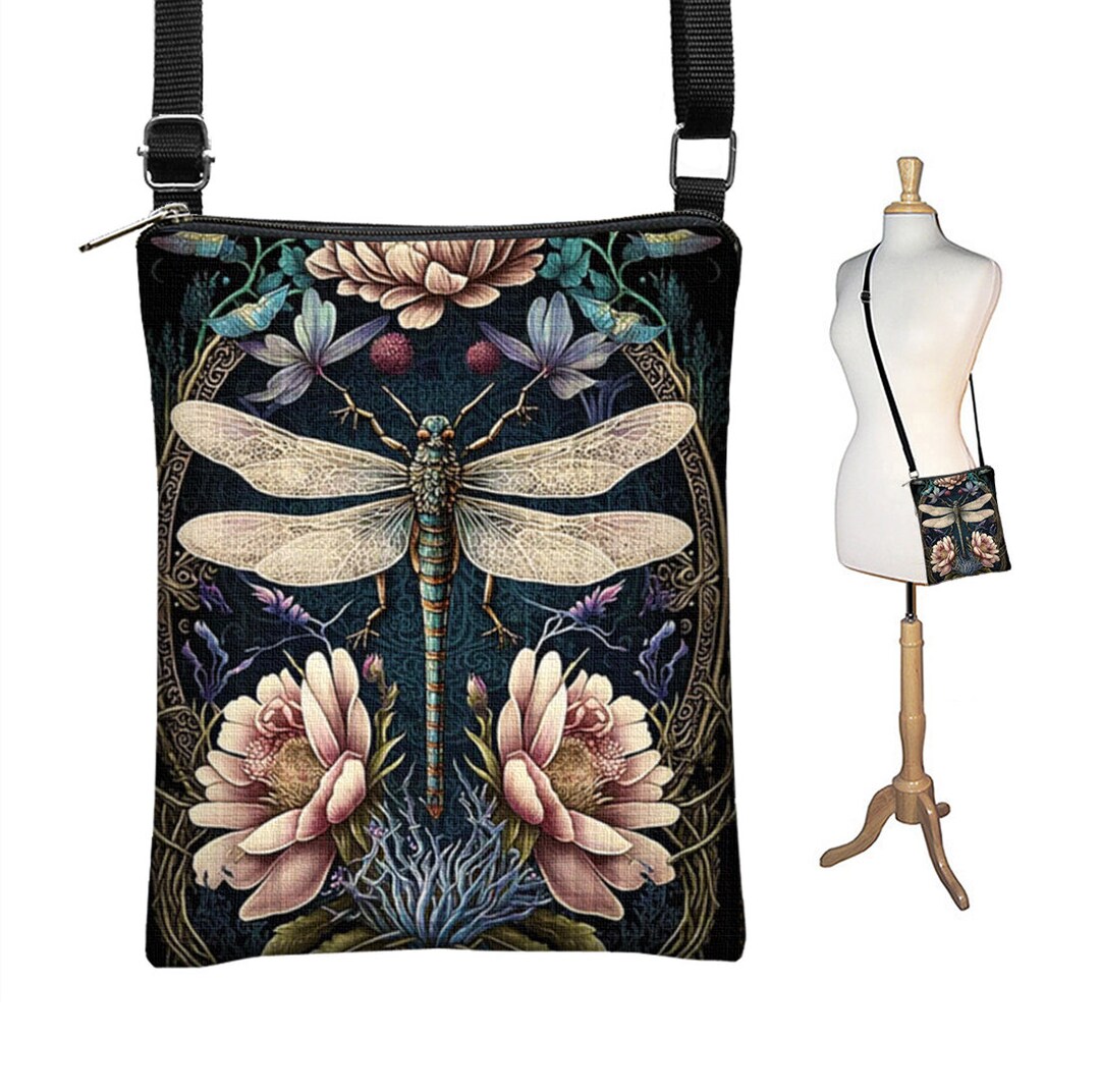 Dragonfly Gifts Small Crossbody Bags for Women Art Nouveau Crossbody ...