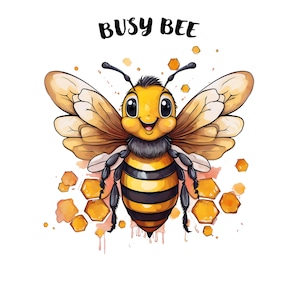 Busy BEE, Bee Clipart, Bee Graphic, Honey Bee, Cute Bee, Bee Art, for ...