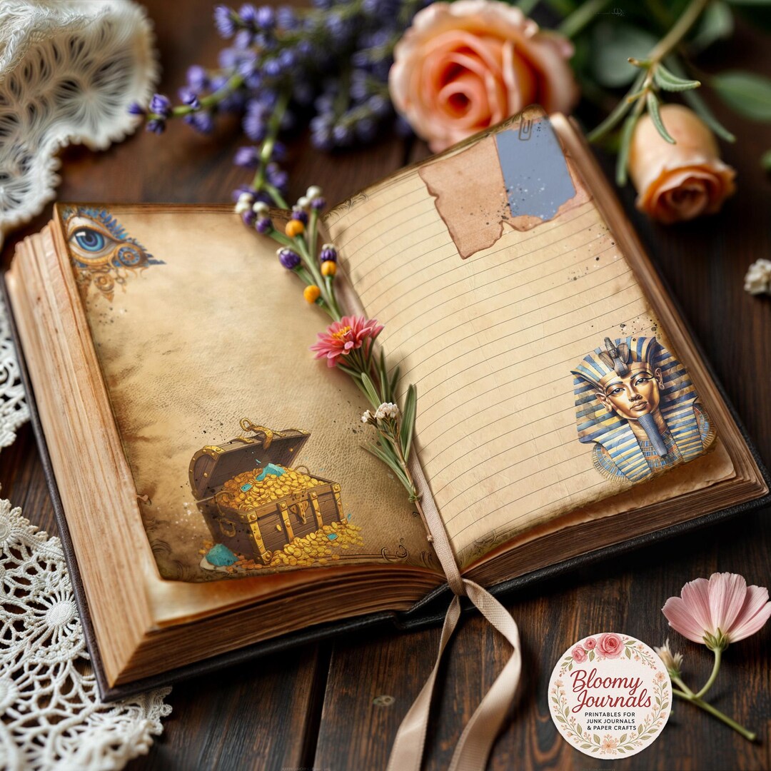 Ancient Egypt Junk Journal Pages, Printable Papers for Scrapbooks, Art ...