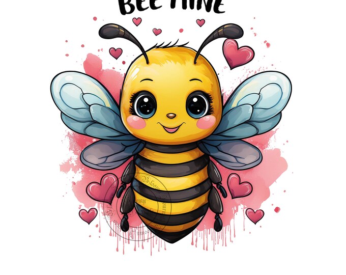 Whimsical Bee Digital Clipart - Transparent PNG for Sublimation ...