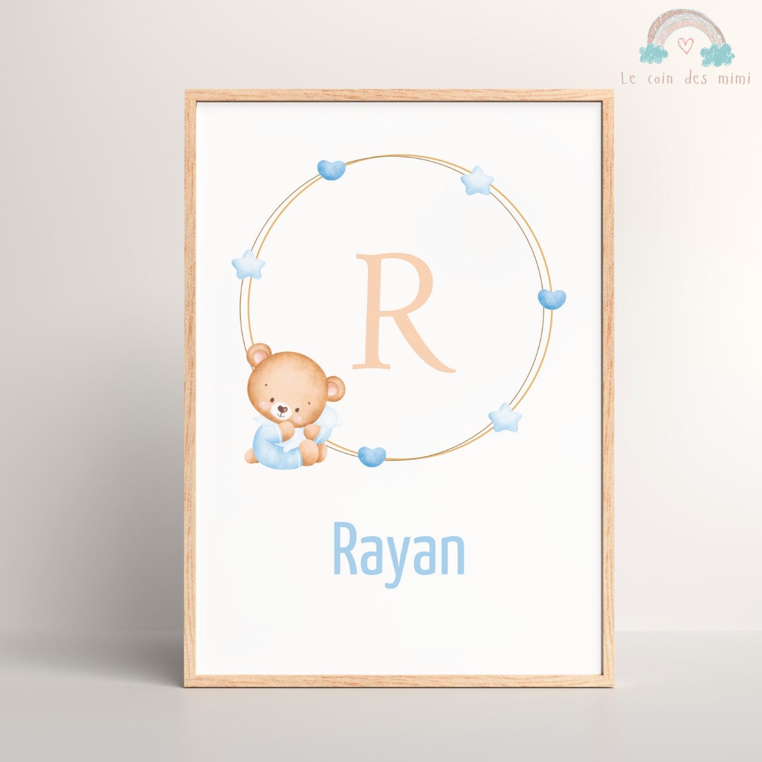 Personalized First Name Poster, Children's Room Poster, Personalized ...