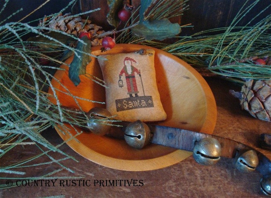 Primitive Night Before Christmas Pinkeep Cross Stitch E Pattern PDF - Etsy