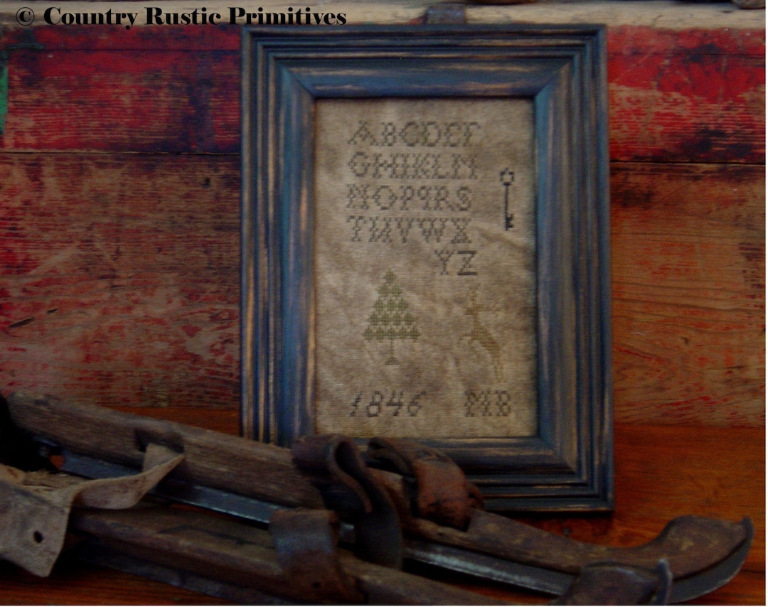 Primitive Christmas Motif Sampler Cross Stitch E Pattern PDF - Etsy