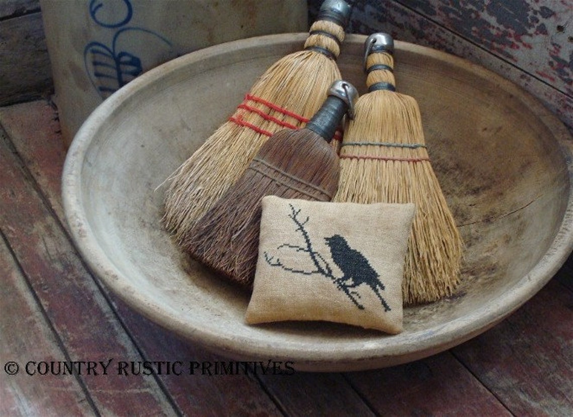 Primitive the Raven Pillow Tuck Cross Stitch E Pattern PDF - Etsy