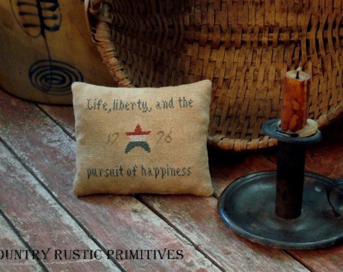 Bountiful Harvest Fall Primitive Pillow Tuck Cross Stitch E-pattern - Etsy