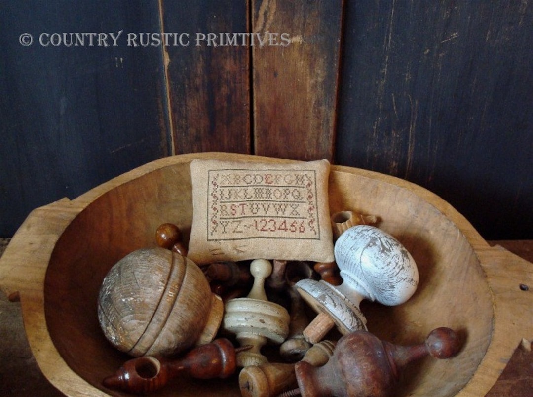 Primitive Sampler Style Pinkeep Cross Stitch E Patten PDF - Etsy