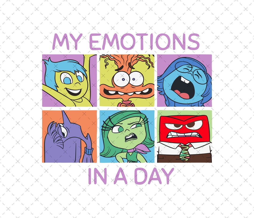 Inside Out 2 PNG SVG, Inside Out 2 Anger, Joy, Disgust, Sadness, Fear ...
