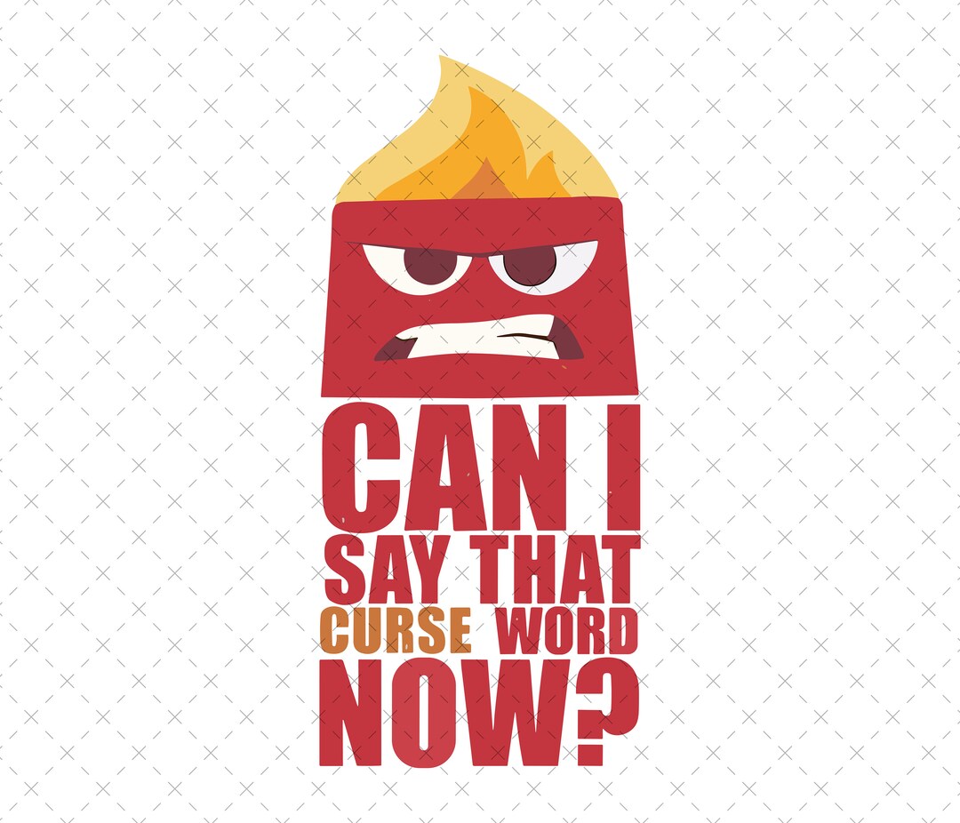 Inside Out 2 Anger SVG PNG, "curse Word" Poster (digital Download) - Etsy