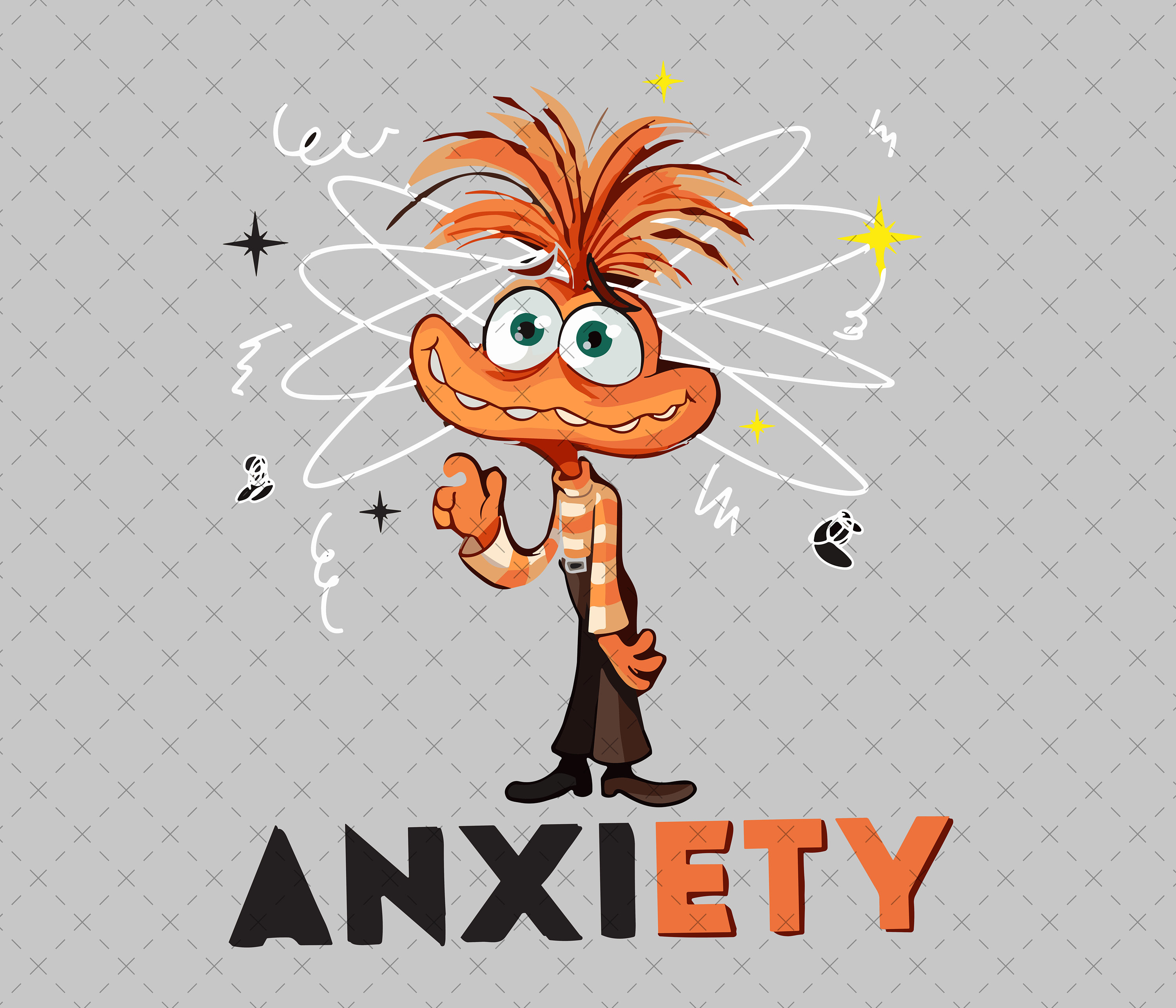 Inside Out 2 PNG SVG, Inside Out 2 Anger, Joy, Disgust, Sadness, Fear ...