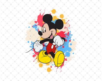 Mickey Mouse Watercolour Background, Mickey Mouse Png Clipart, Mickey ...