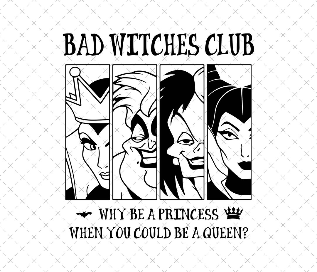 Bad Witches Club SVG, Halloween Villains PNG (digital Download) - Etsy
