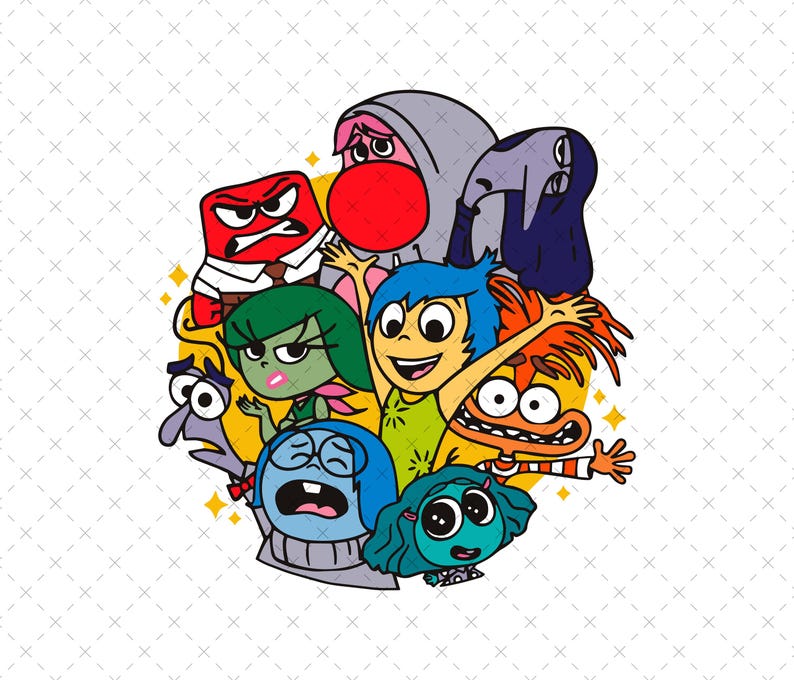 Inside Out 2 PNG, Inside Out 2 Ira, Alegría, Asco, Tristeza, Miedo ...