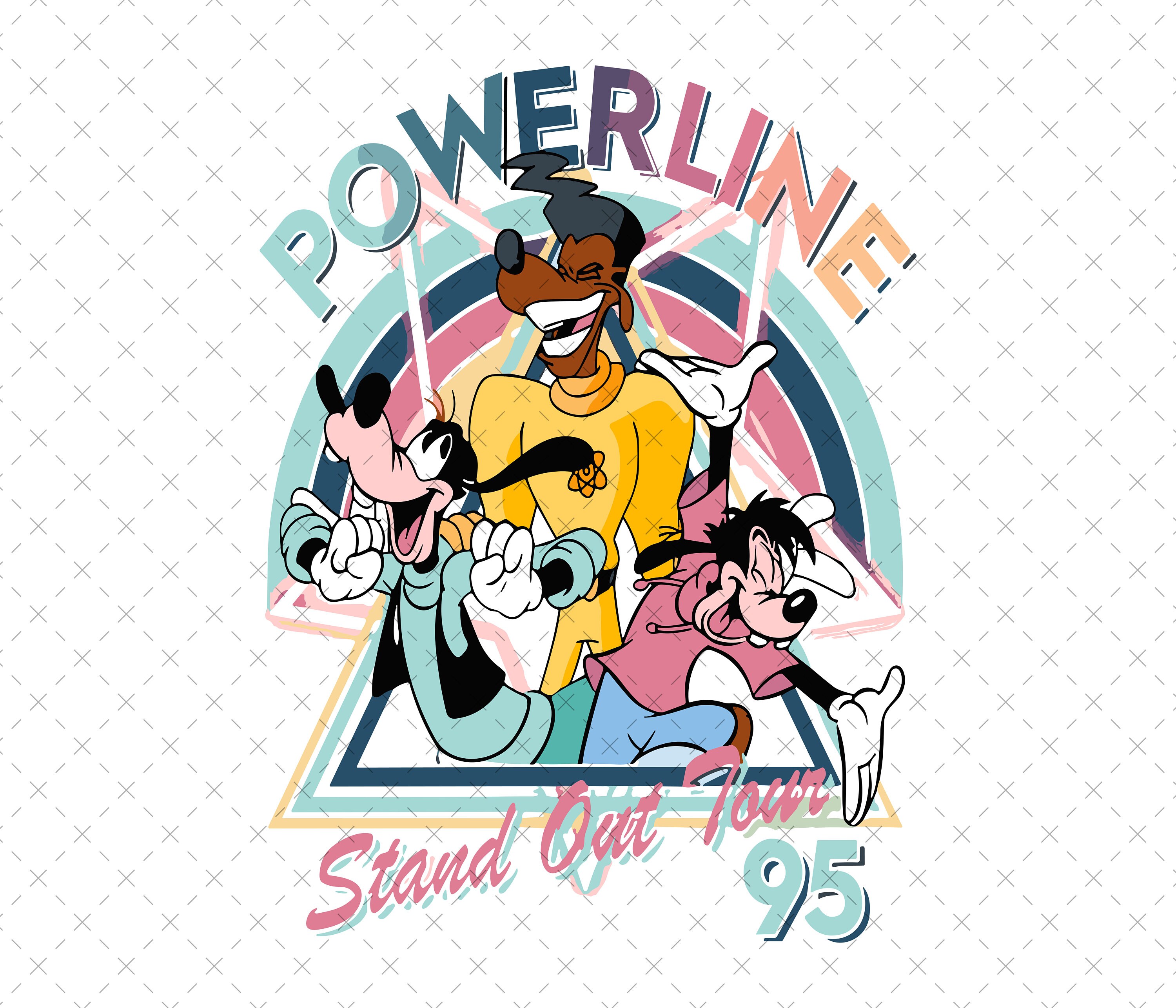 Powerline Stand Out Tour 95 Png, Goofy Powerline Png, Vintage Goofy ...