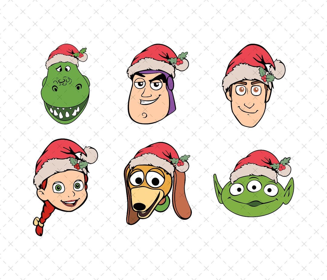 Toy Story Christmas Characters SVG, PNG Bundle (digital Download) - Etsy