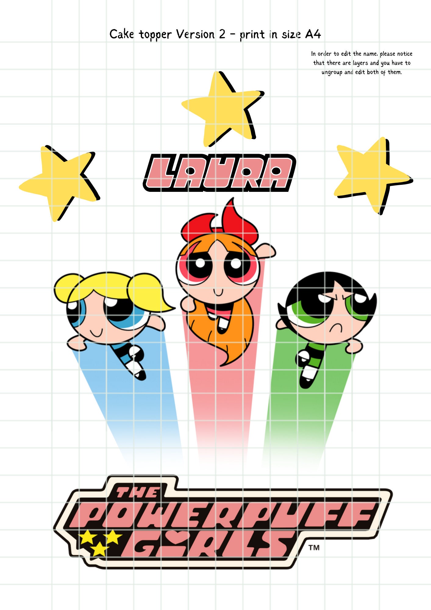The Powerpuff Girls Party Themed Table Decor Digital Download Powerpuff ...