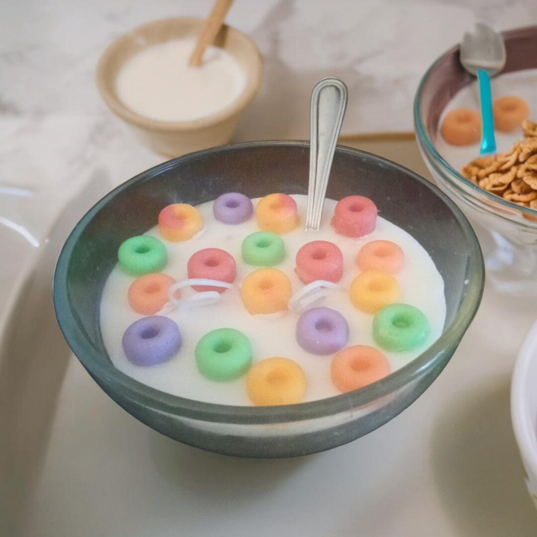 Fruity Loops Cereal Soy Coconut Candle 12oz, Gifts for Her, Funny Gifts ...