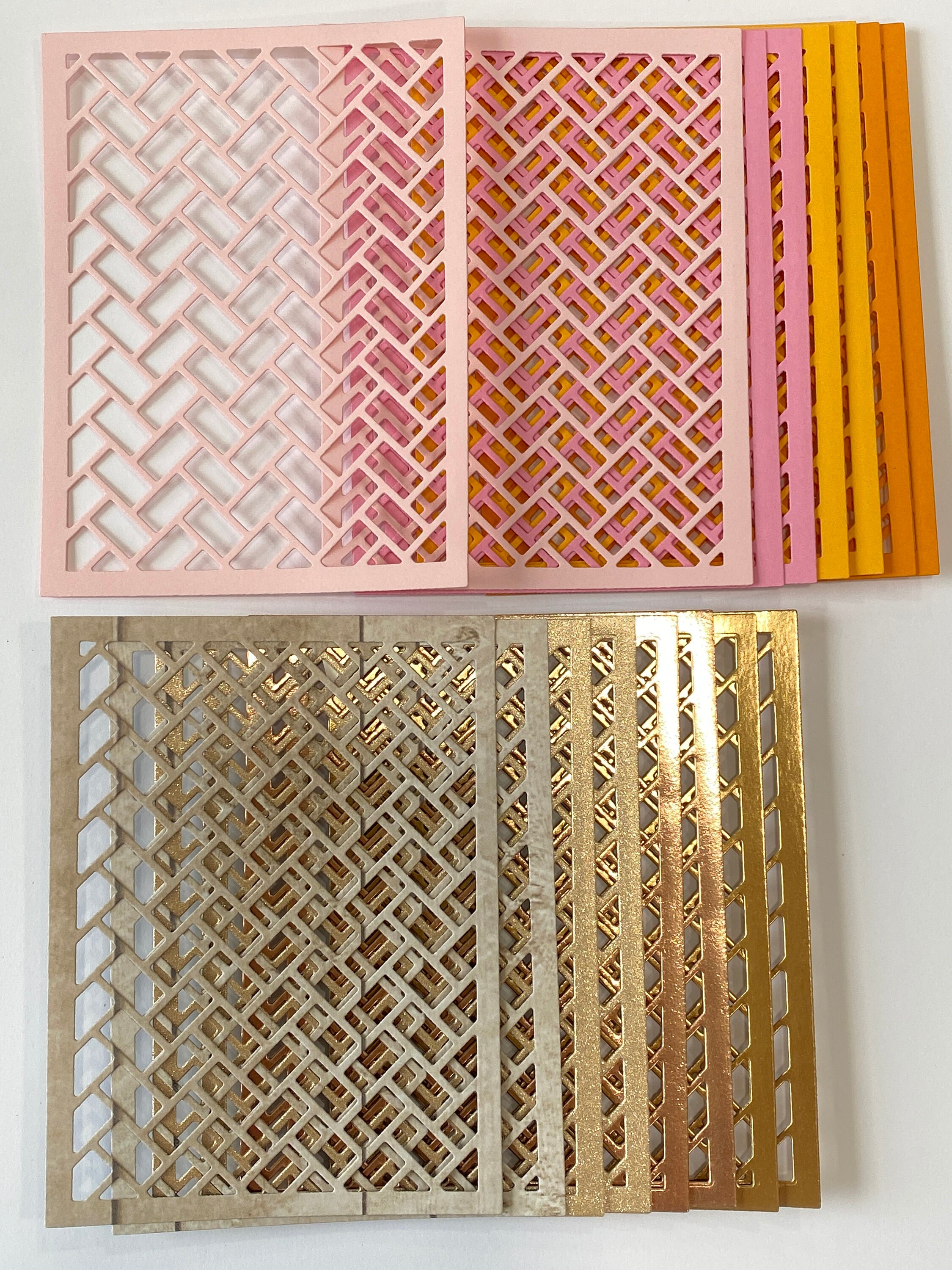 16 Lattice Die Cut Card Making Panels - Etsy